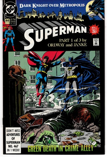 Superman #44 (1987 Series) VFNM Jerry Ordway Cover DC Comics | eBay