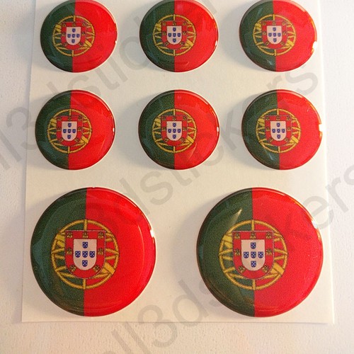 Stickers Portugal Gel Domed Resin 3D Flags Portugal Vinyl Sticker ...