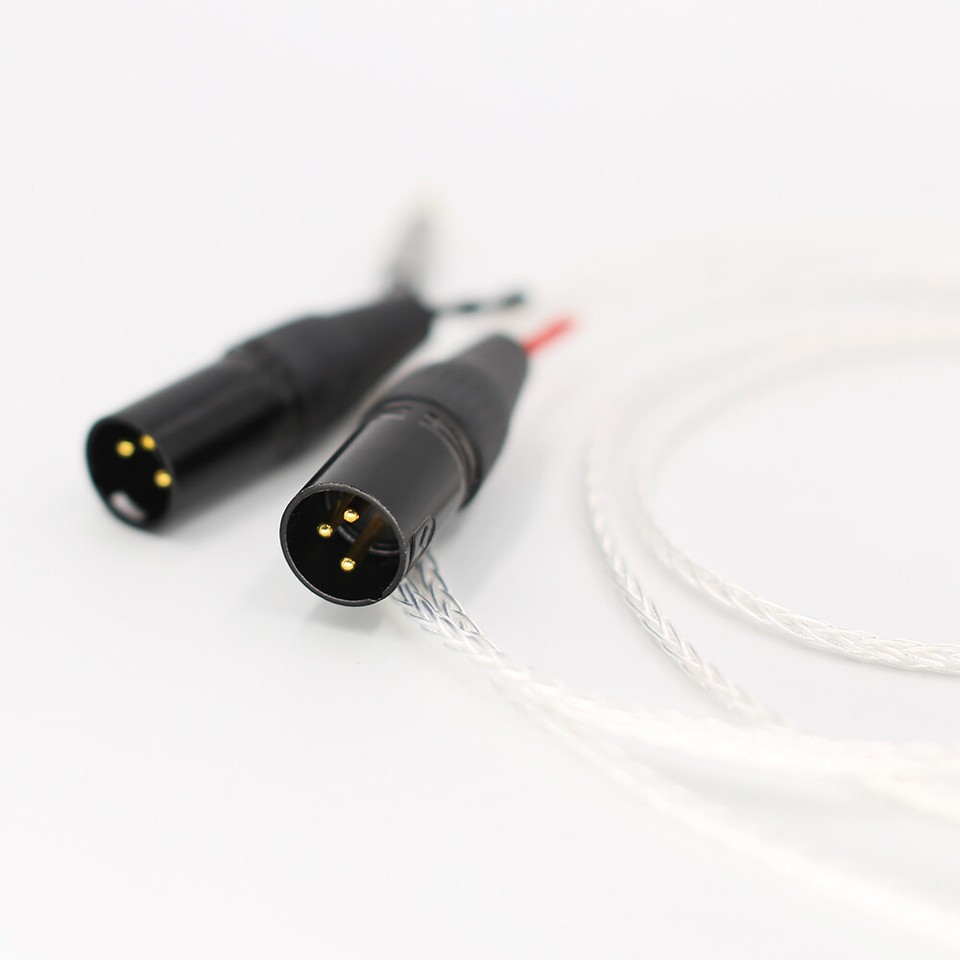 7N OCC Silver Plated 2.5mm Balanced to Dual 3pin XLR Male Splitter ...