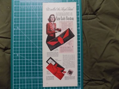 1946 PRINT AD LADY BUXTON WALLET MAGIC PURSE LEATHER | eBay