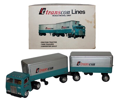 EX - NMIB Complete Japanese Tin Friction Transcon Lines Tractor Trailer ...