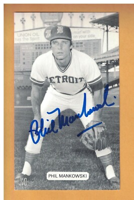 PHIL MANKOWSKI AUTOGRAPHED 1970's J.D. McCarthy Postcard Signed DETROIT ...