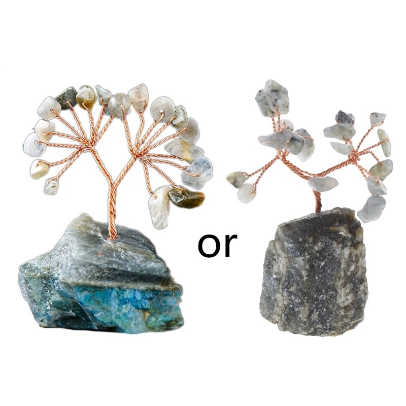 Crystal Money Tree onNatural Rough Stone Base, FengShui Tree Good Luck ...