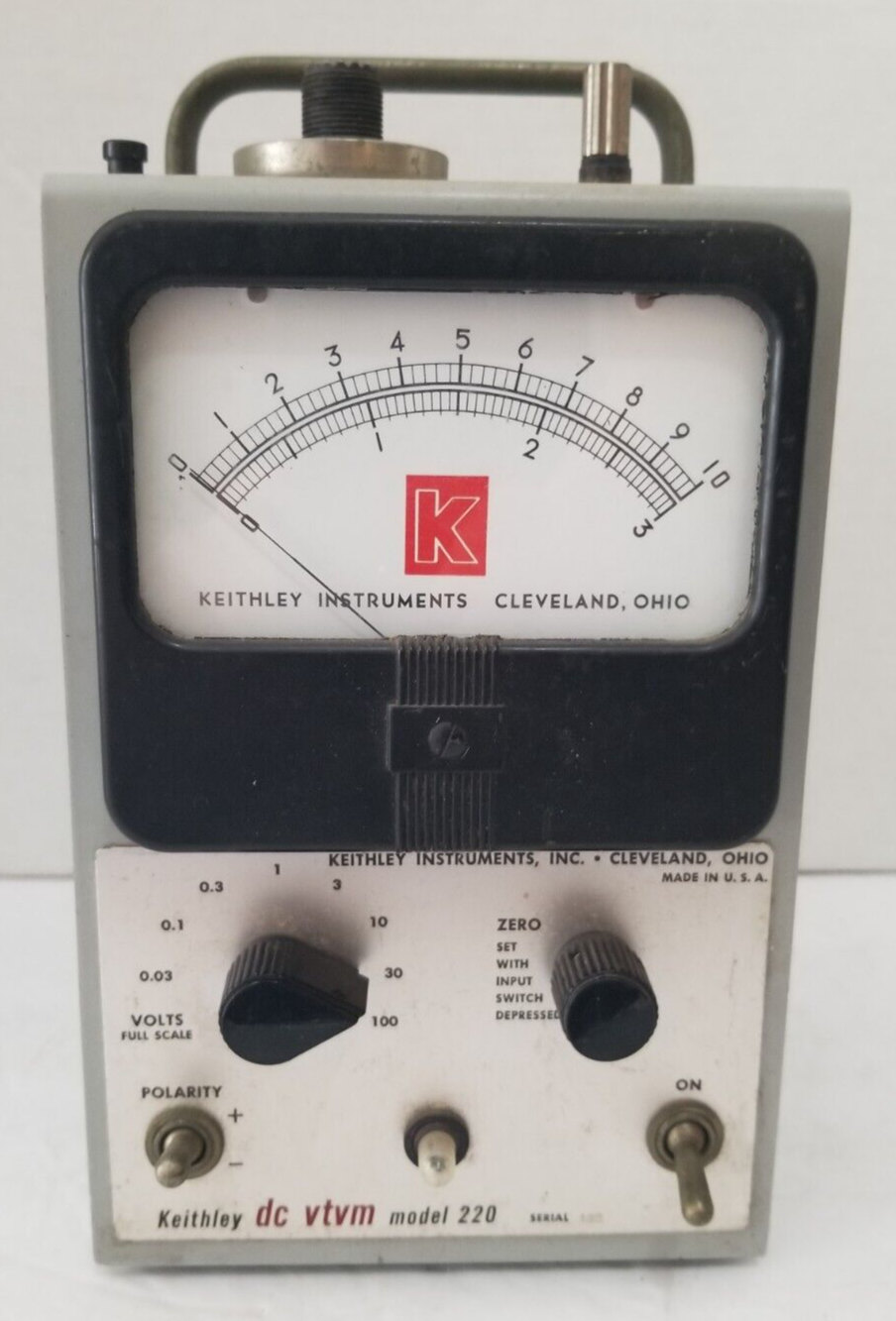 Keithley DC VTVM Vacuum Tube Voltmeter Model 220 Vintage Powers on | eBay