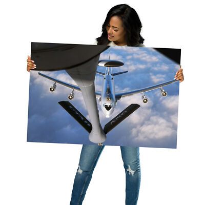 Boeing E-3 AWACS refueled by KC-135 Poster 24in x 36in | eBay