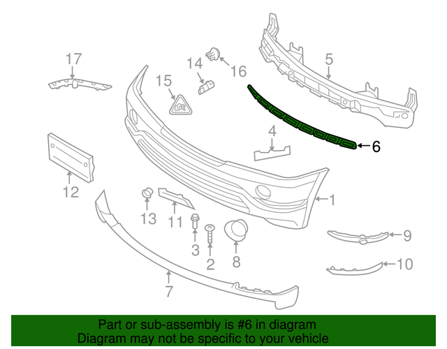 BMW X5 Front Bumper Lower Center Grille 51117005800 Genuine for sale ...