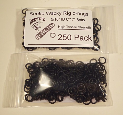 250+ Wacky Worm Rigging O-Rings for Senko & Stick Soft Baits 5/16" ID 6 ...