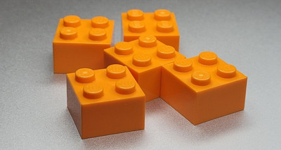 LEGO Parts - Orange Brick 2 x 2 - No 3003 - Pack 5 | eBay