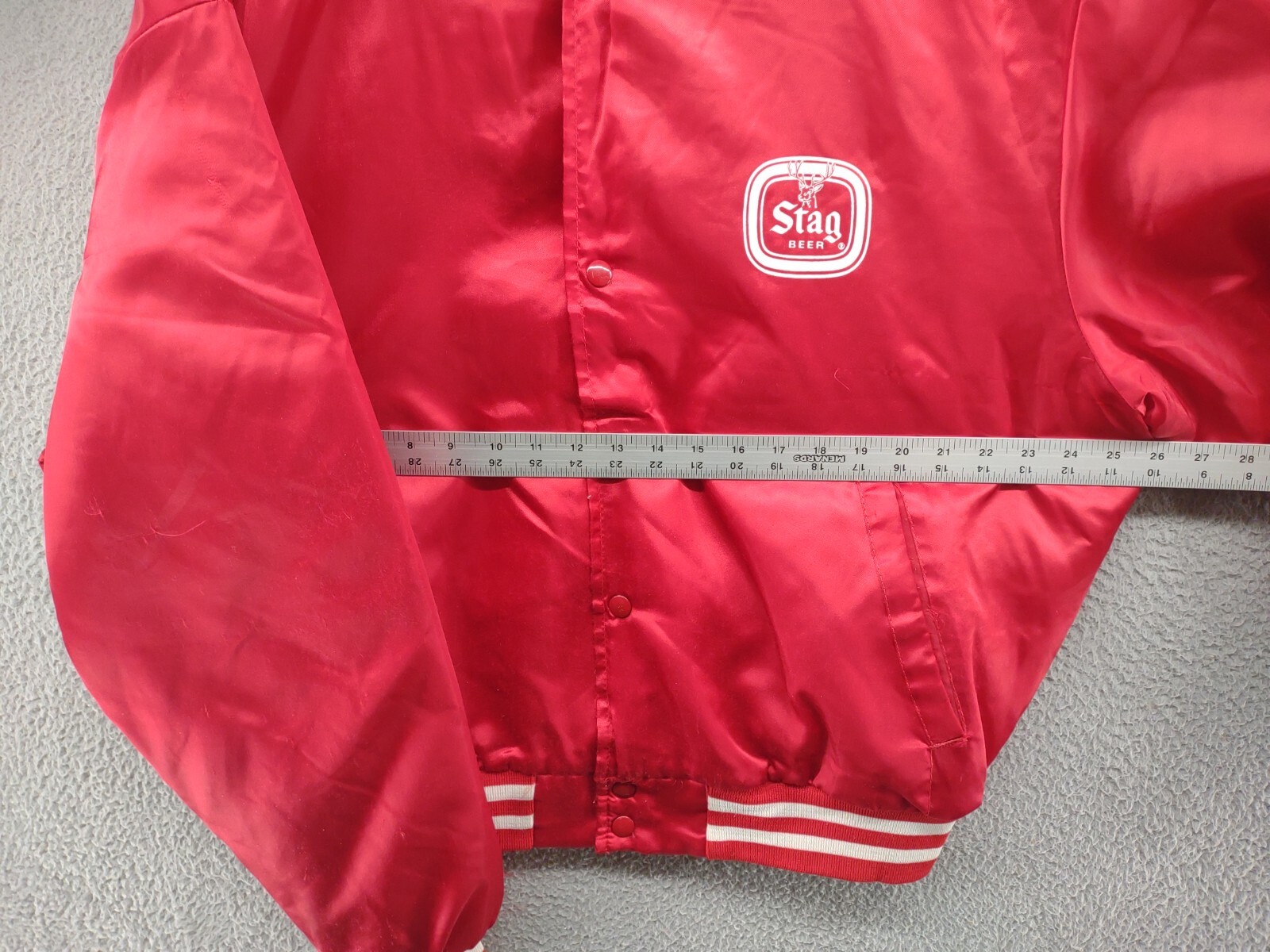 Vintage 90s 80s Stag Beer Swingster Satin Button Up Jacket Mens SZ 2XL ...