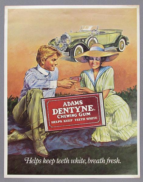 2 Vintage Adams Dentyne Chewing Gum Advertising Poster | eBay