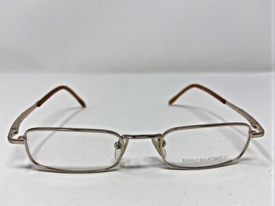 Mario Martinelli Eyeglasses Frames Simon 46-21-135 Gold Full Rim N594 ...