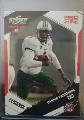 2009 Panini Score Darius Passmore Red Zone Rookie Autograph 7/30 | eBay