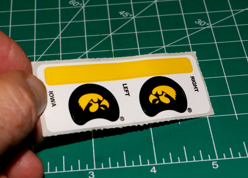 Iowa Hawkeyes 1990s Football Gumball Helmets *DIECUT DECALS ONLY* OPI ...