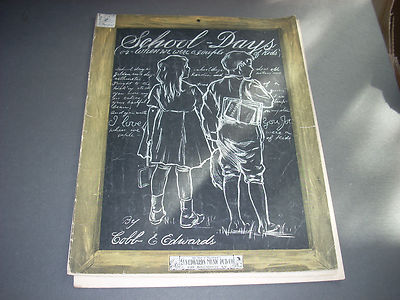 SCHOOL DAYS sheet music 1907 Cobb & Edwards Great Cover Art G+ | eBay