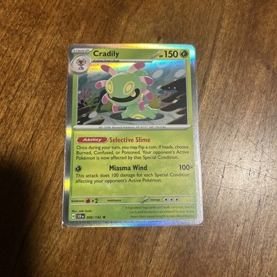 Pokémon Cradily Reverse Holo Card 6/142 Stellar Crown Series | eBay
