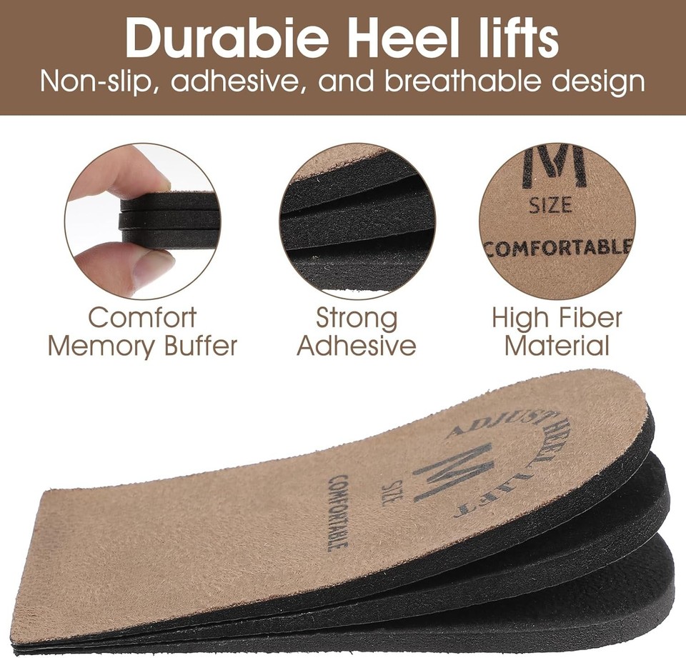 1 Pair Heel Pads for Shoes Men & Women Height Increase, Adjust A Lift ...