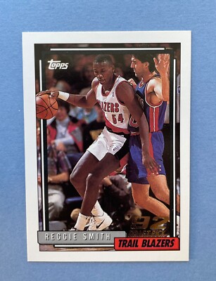 1992-93 Topps Basketball Reggie Smith #364 Rookie RC Portland ...