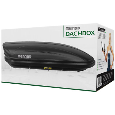 Menabo Dachbox (Skibox, Dachkoffer) Marathon 400 schwarz, matt 400 l ...