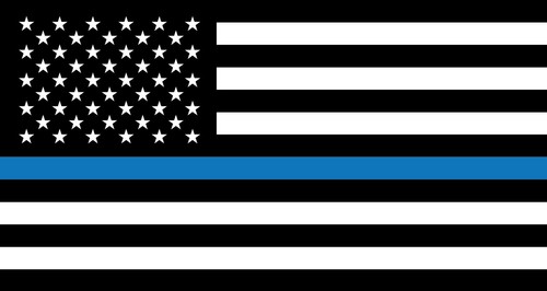 BLM Blue Lives Matter Flag - Banner USA Blue Stripe - 60" Indoor ...