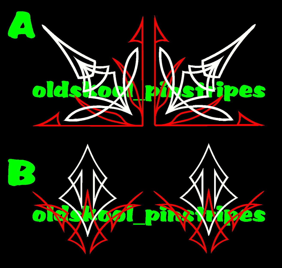 Old School Pinstripe Decals Pinstripes (Collection #1) Water Slide