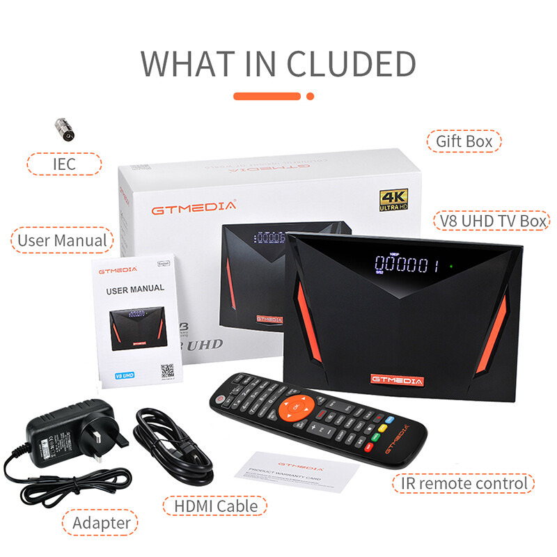 GTMEDIA V8 UHD For Mars Sky UK Decoder 4K Satellite DVB-S2/S2X/T2/C Sat ...
