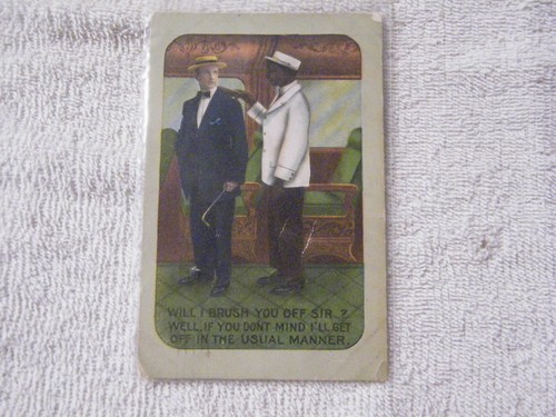 Vintage 1912 African Americana Train Waiter And Passenger Postcard | eBay
