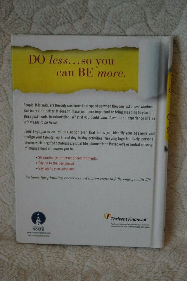 Fully Engaged John Busacker Hardcover Book 2011 Thrivent Financial | eBay