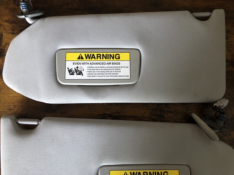 2003-2008 Honda Pilot Sun Visor Set Both Driver Passenger Gray Cloth ...