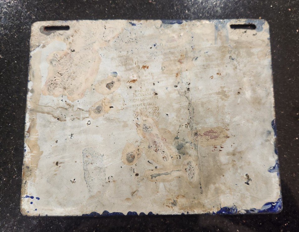 1906 Pennsylvania Penna PA Porcelain License Plate Car Tag Auto ...
