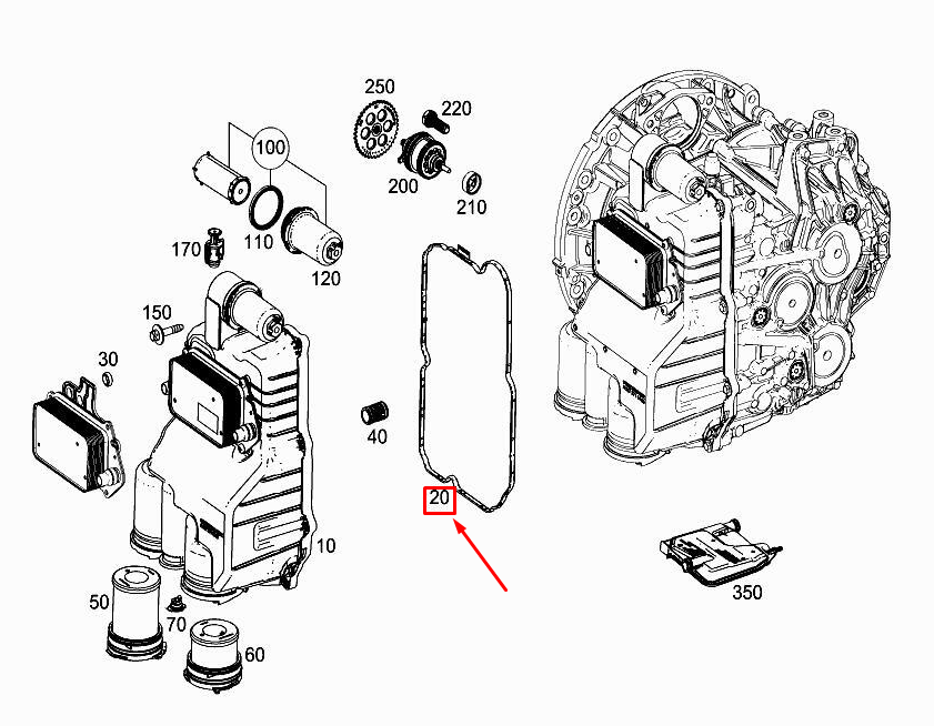 MERCEDES-BENZ A W177 Oil Pan Flange Gasket A2473714800 NEW GENUINE | eBay