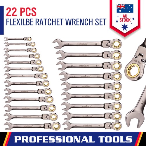 6-32MM Flex Head Ratchet Spanner Metric Combination Spanner Set Cr-V 72 ...