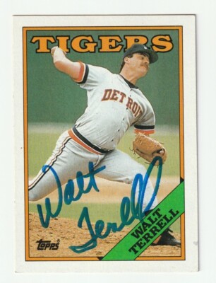 Walt Terrell Signed 1988 Topps Card #668 Auto Detroit Tigers Autograph ...
