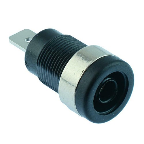 4mm Black Shrouded Banana Panel Mount Test Socket Connector | eBay