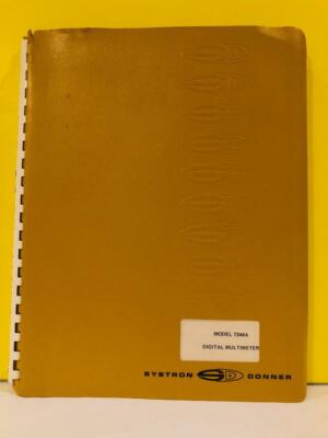 Manuals & Books - Systron Donner Model