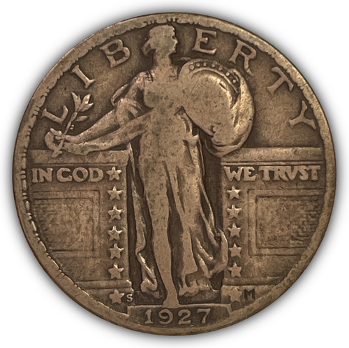 1927-S Standing Liberty Quarter Very Fine VF Coin #26597 | eBay