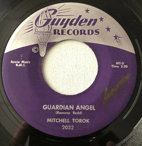 MITCHELL TOROK, GUARDIAN ANGEL, GUYDEN#2032, POP ROCK 45 RECORD, 1960 ...