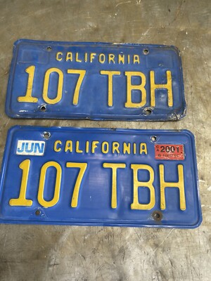 Vintage License Plates 1970’s Blue CA California | eBay