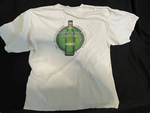 Anheuser World Select Beer T-Shirt, XL, Gildan Ultra Cotton, White | eBay