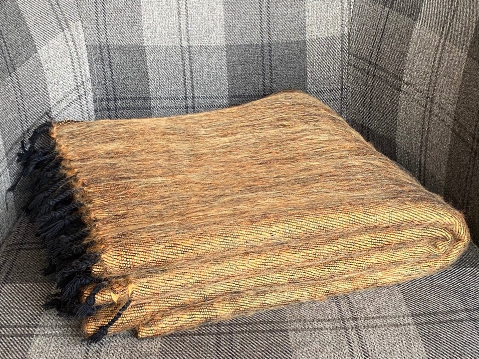 Yak Wool Fringe Blanket Large Throws/Large Shawl Meditation Wrap ...