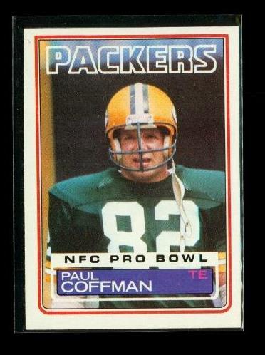 Vintage 1983 TOPPS NFC PRO BOWL Football Card #76 PAUL COFFMAN Green ...
