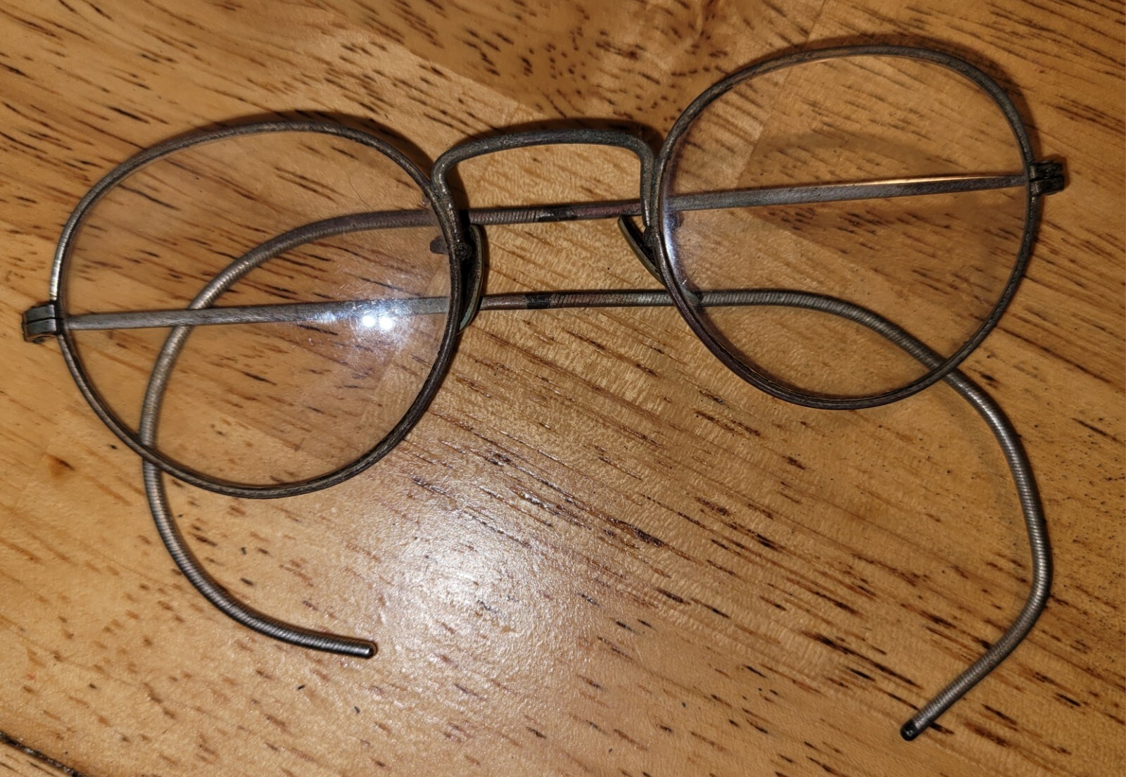 Antique Vintage Eyeglasses Metal Wire Frames Ear - Gem