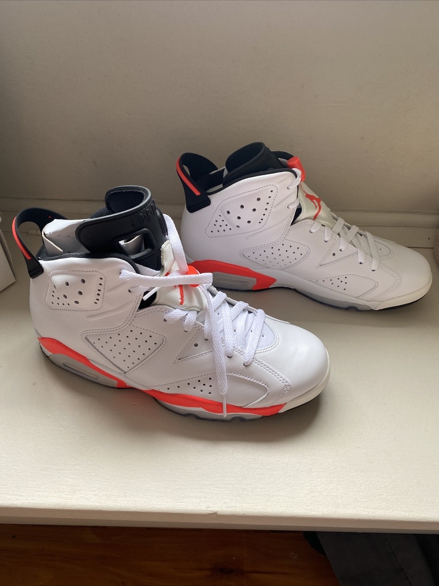 White Infrared 6s In Box Jordan Air Fleece Pants Black White Gym Red