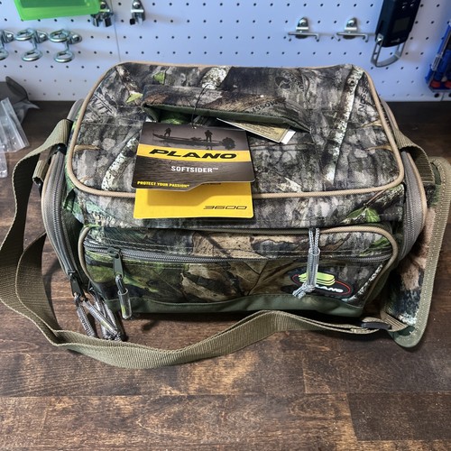 PLANO SOFTSIDER 3600 + 4 STOWAWAYS CAMO MOSSY OAK FISHING TACKLE BAG ...