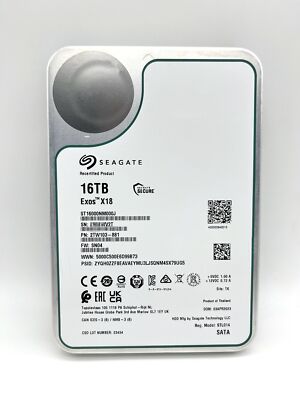 ST16000NM000J Seagate 16TB Exos X18 16TB 3.5 256M Enterprise SATA Hard ...