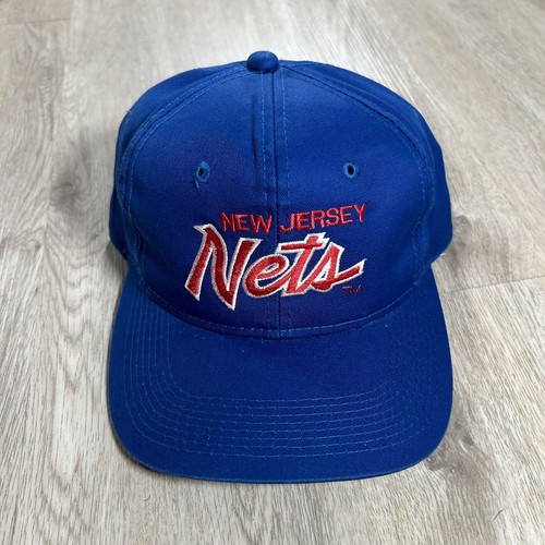 Vintage Sports Specialties New Jersey Nets Hat Snapback NBA Script Blue ...