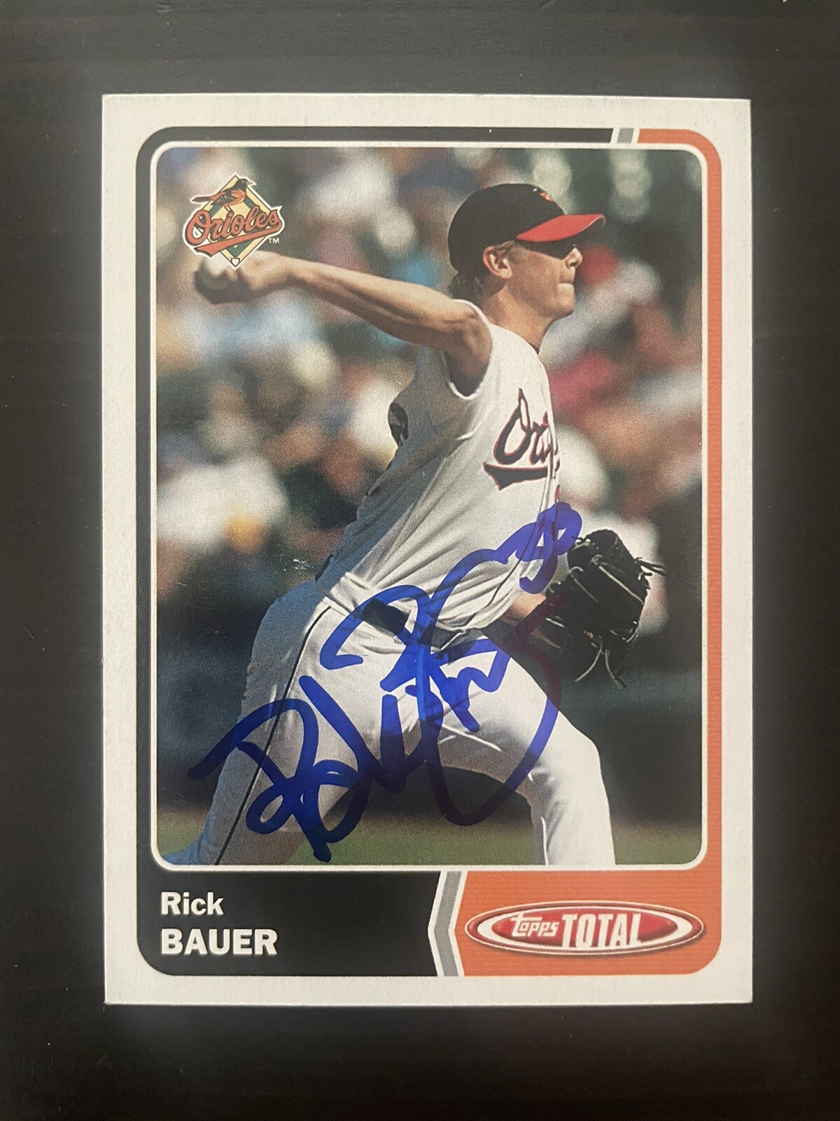 2003 Topps Total #713 Rick Bauer Baltimore Orioles Signed Card ...
