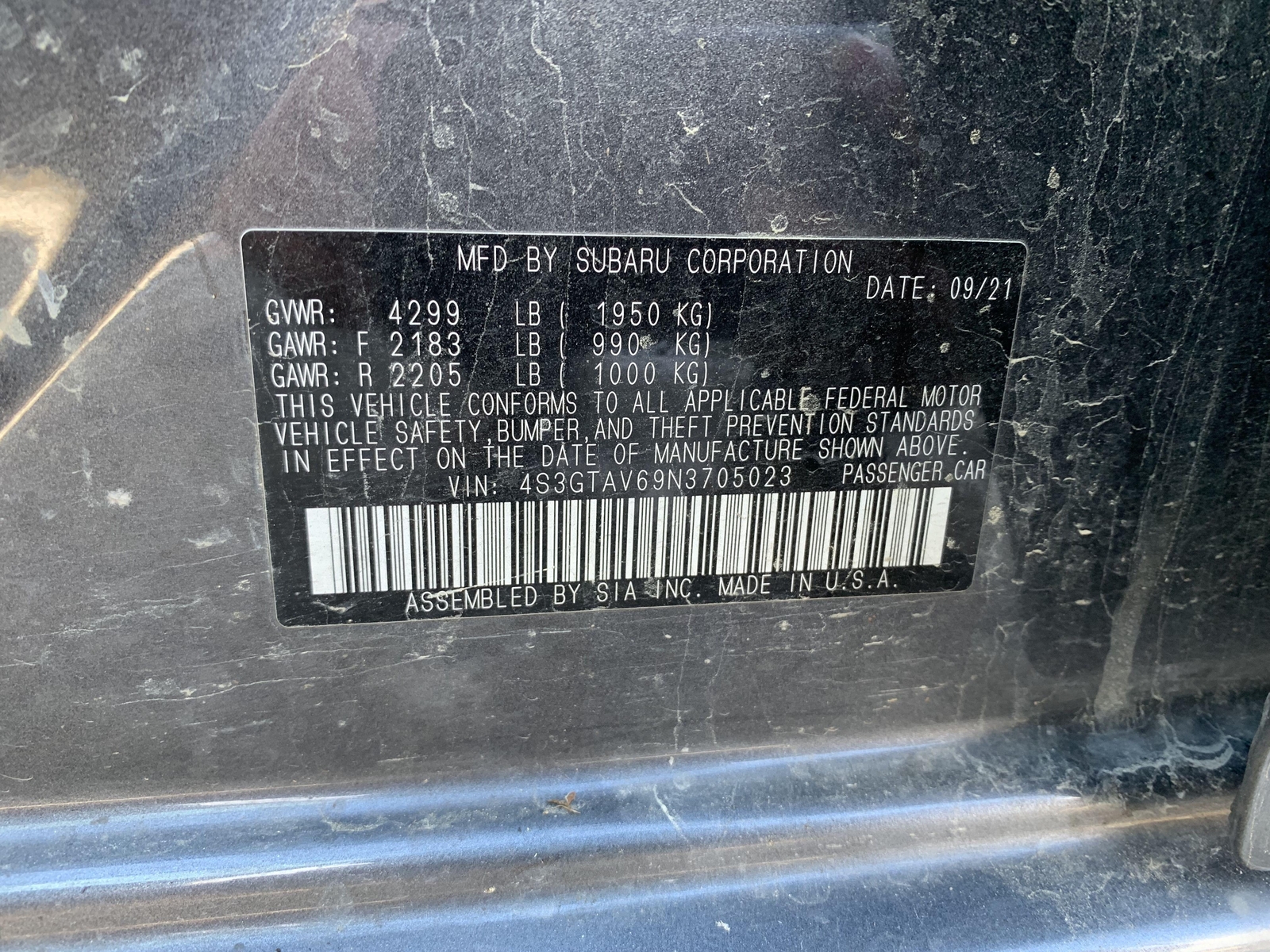 Suabru Impreza 2.0L Hatchback AWD Dash Wire Harness 2022 OEM AR1 #1 | eBay