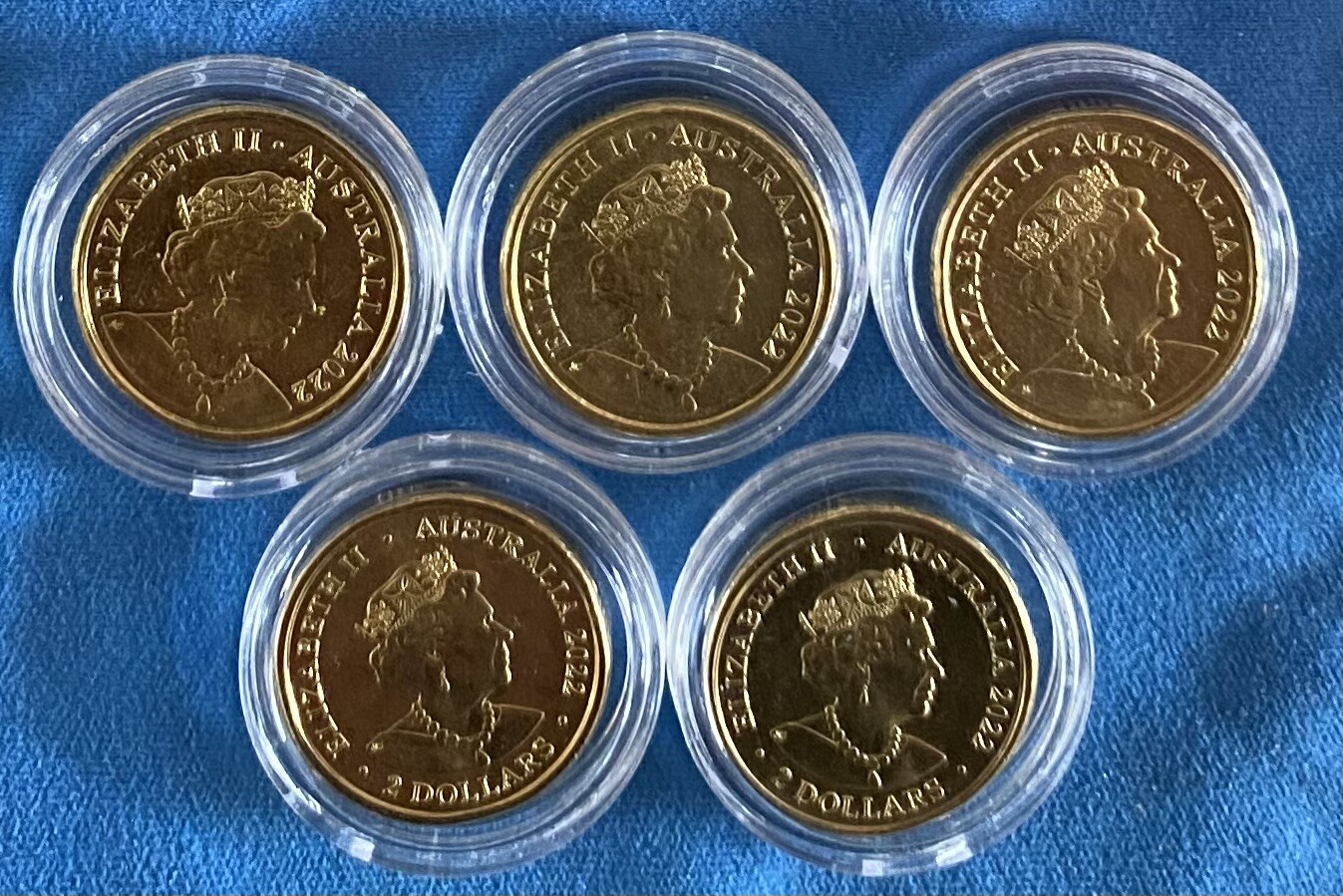 New 2022 $2 collection 2 Dollar 5 Coins Socceroo Peace keeping ...
