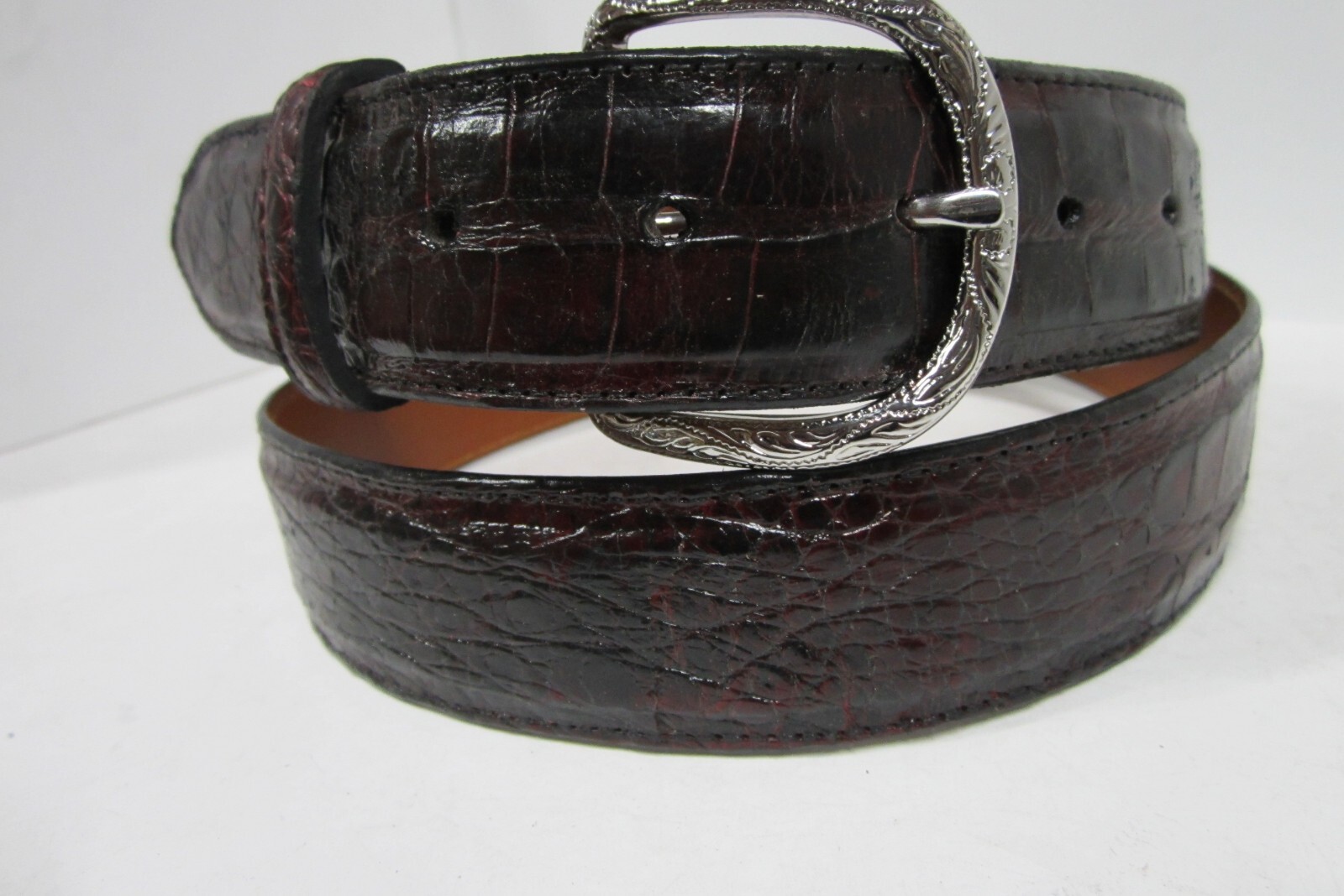 GENUINE ALLIGATOR BLACK CHERRY BELTS | eBay