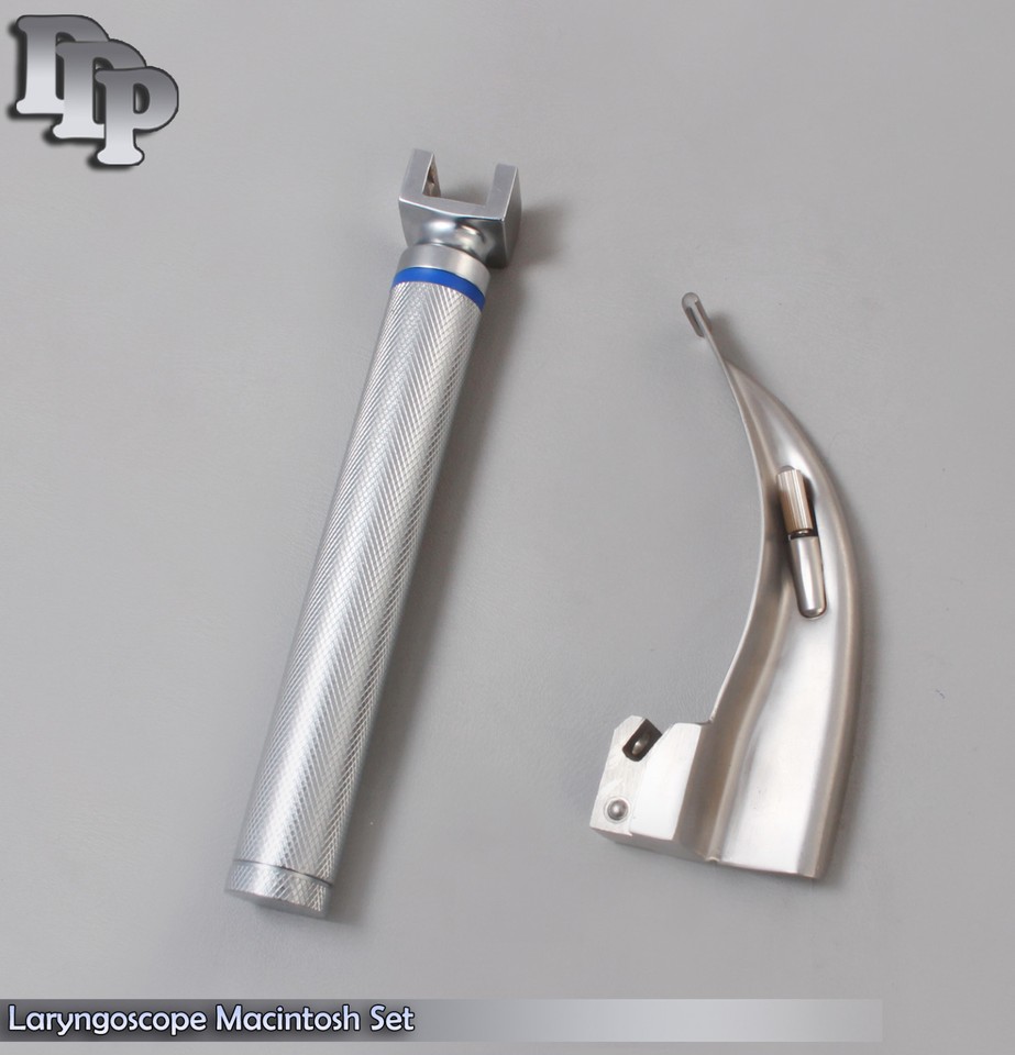 LARYNGOSCOPE SMALL HANDLE AA + MACINTOSH BLADE #1 ENT INTUBATION ...